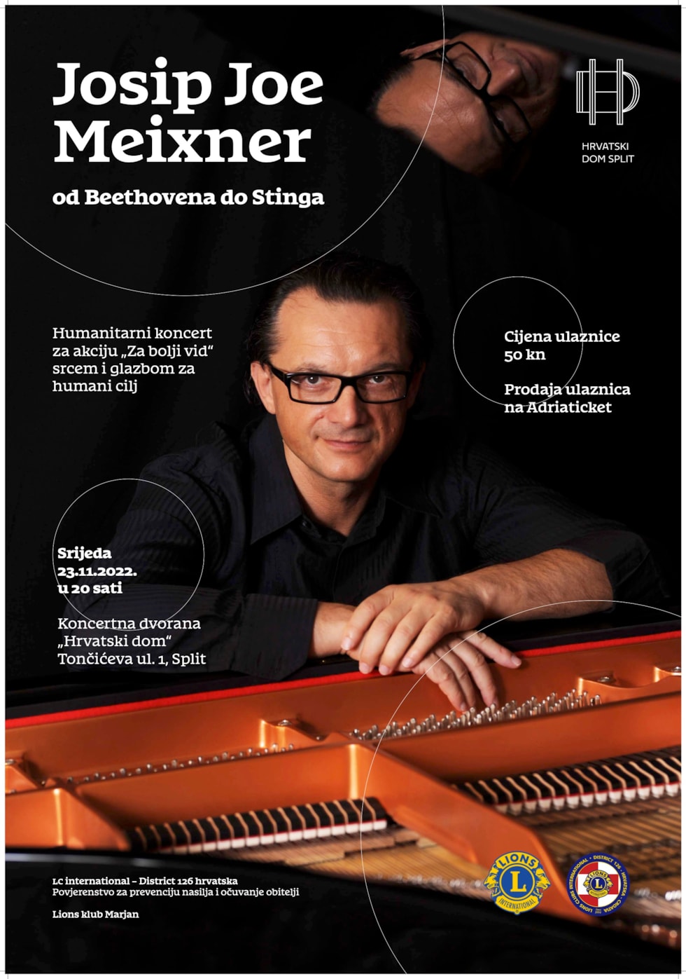 Josip Joe Meixner, klavir , Humanitarni koncert za akciju "Za bolji vid ...