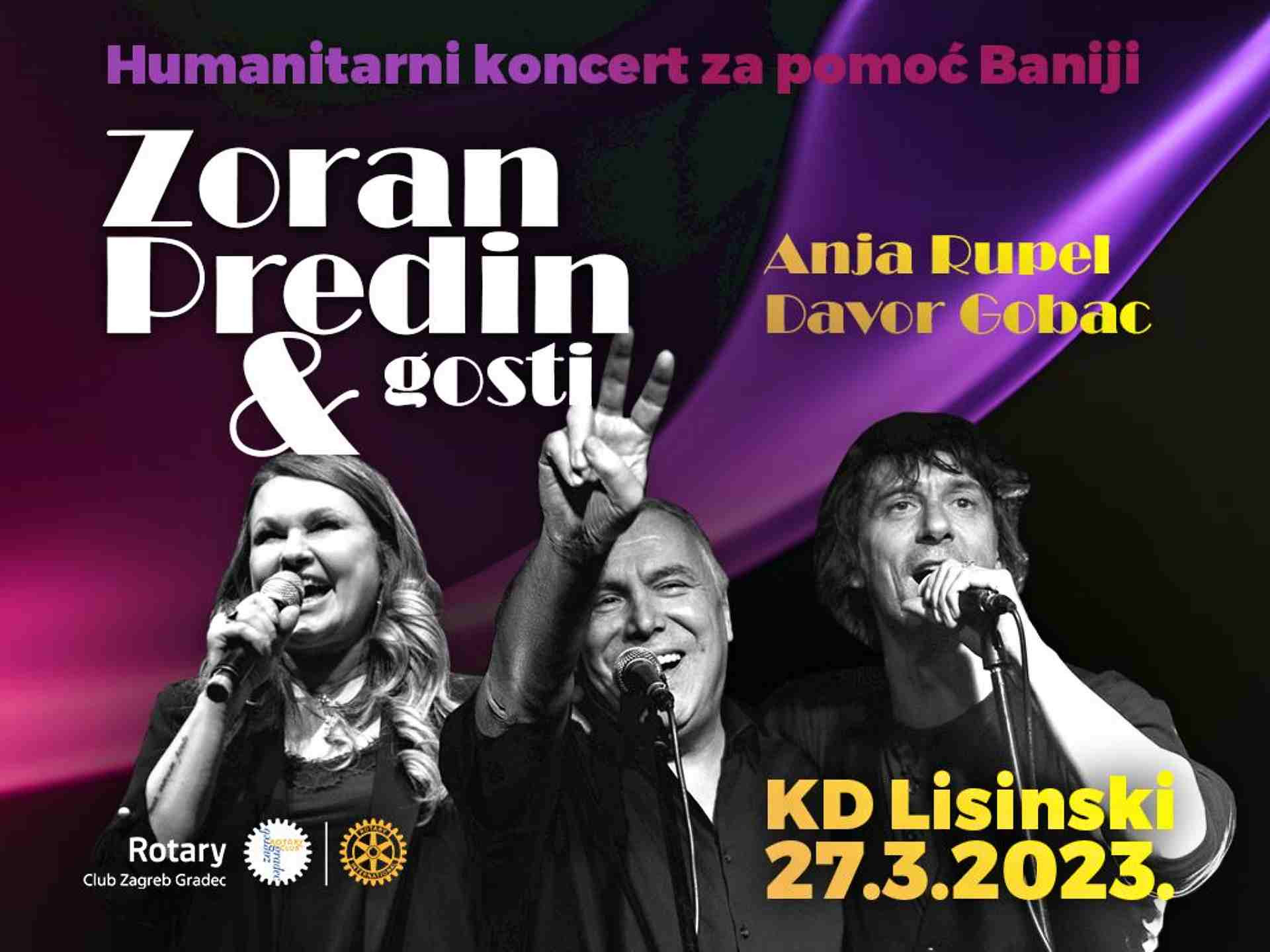Humanitarni koncert za pomoć Baniji: „Zoran Predin i gosti“ - Glazba.hr