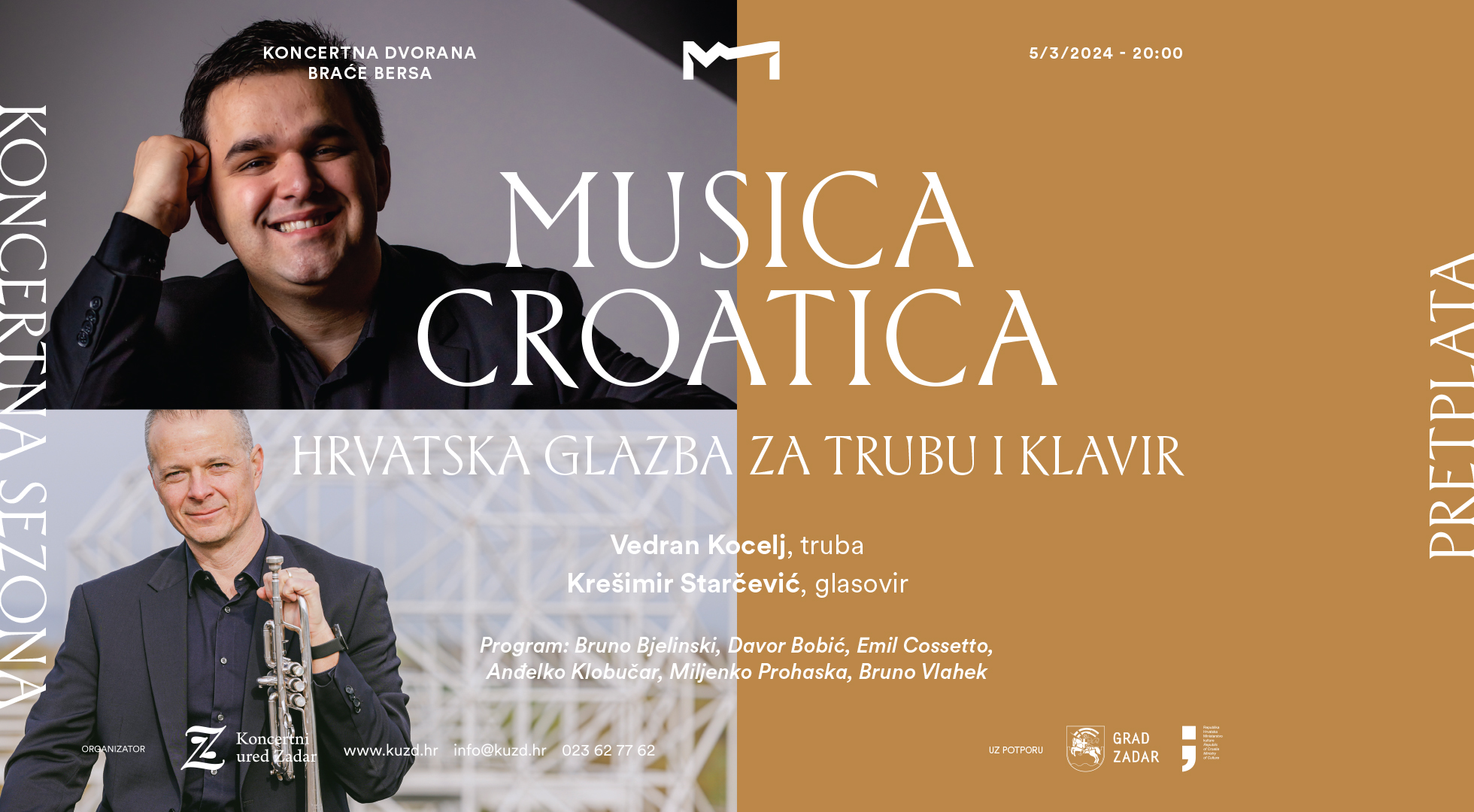 Musica croatica – Hrvatska glazba za trubu i klavir - Glazba.hr