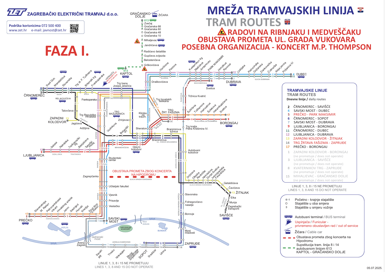 ZET objavio plan regulacije prometa uoči Thompsonova koncerta na ...